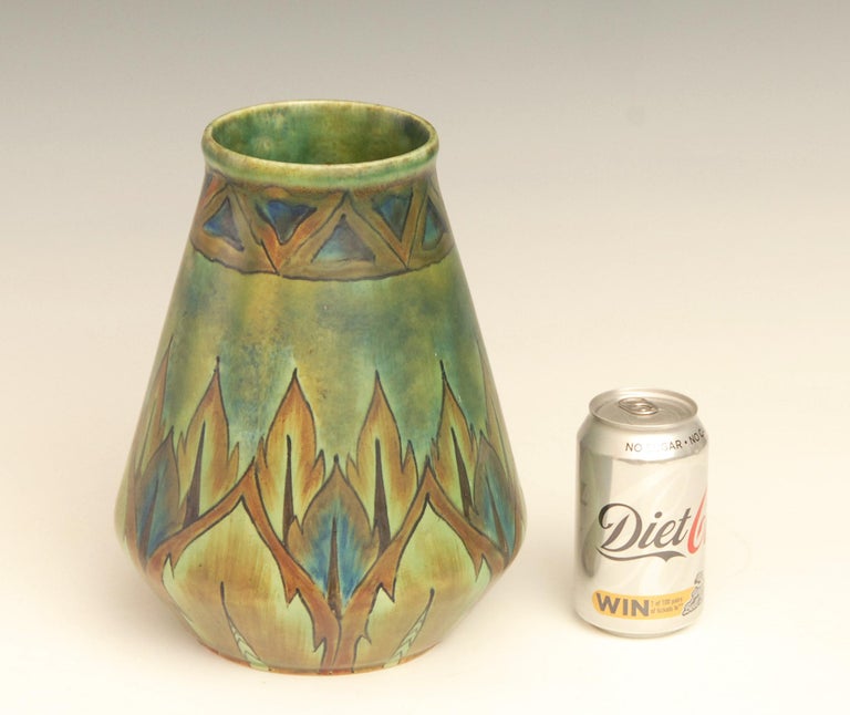 Hand Painted Art Deco Vase by Clews of England, circa 1930 For Sale at ...