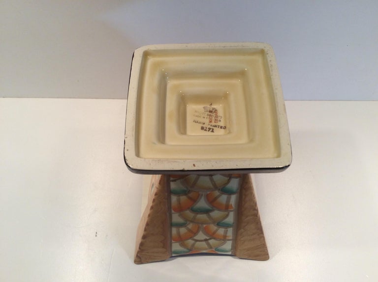 Hand-Painted Art Deco Vase by Myott and Son For Sale at 1stDibs