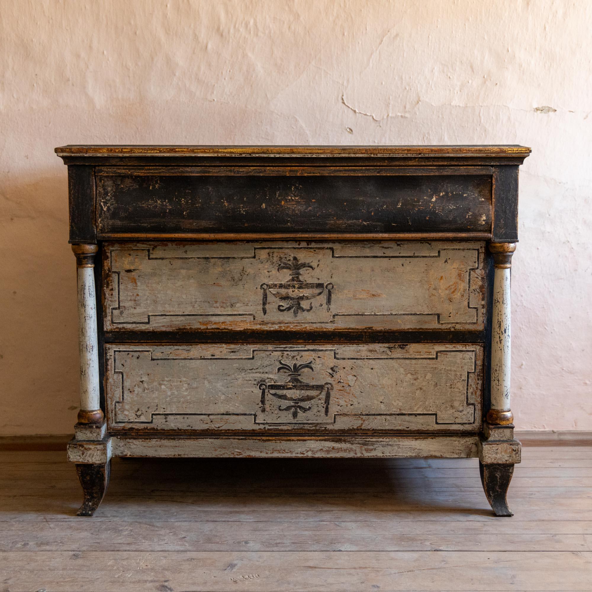 Hand-painted Biedermeier Chest of Drawers, Germany around 1830 For Sale ...