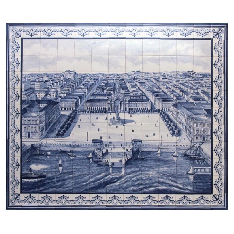 Cherub Hand Painted Tile Mural in Pure Clay and Fine Ceramic For Sale ...