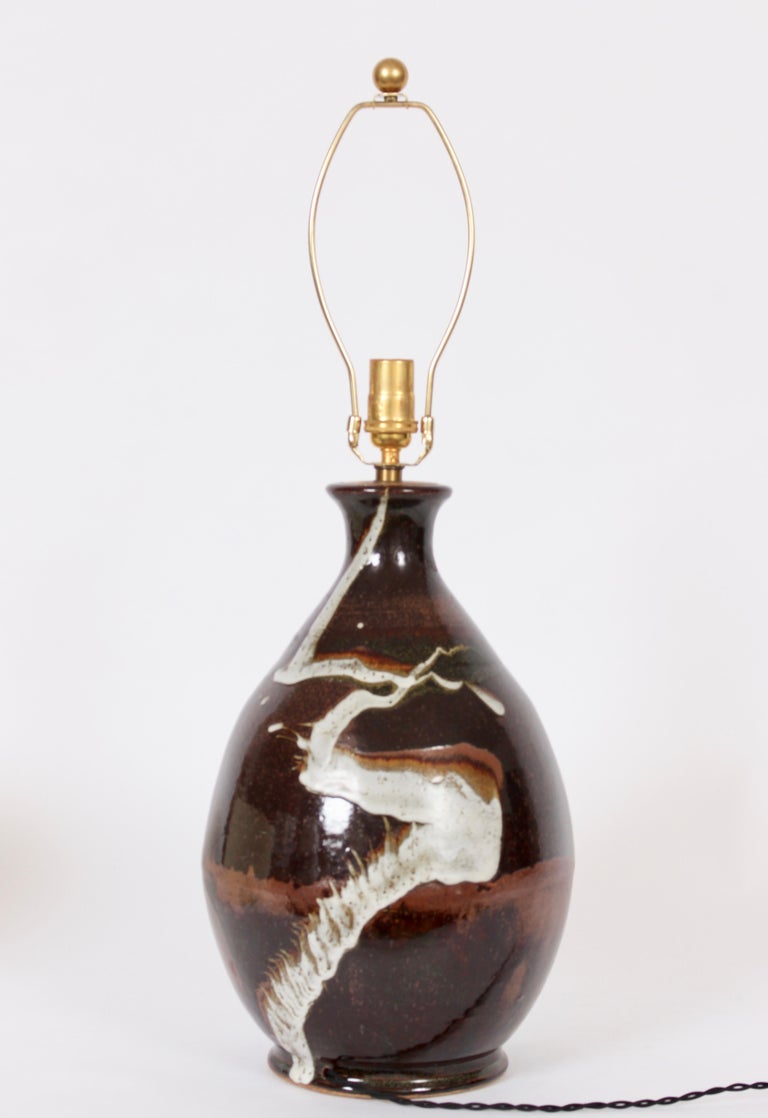 Signed American Craft Movement High Gloss "Brushstroke" Art Pottery ...