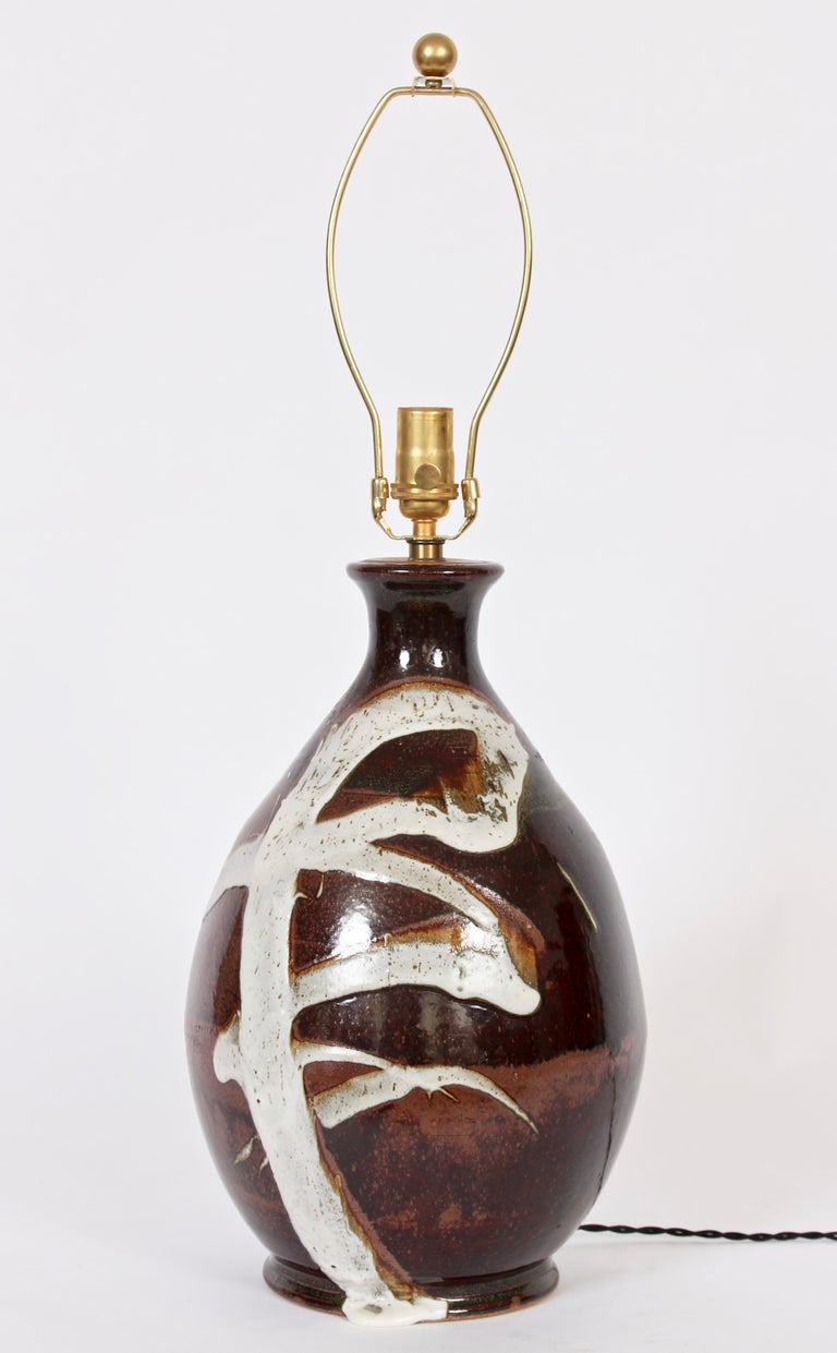 Signed American Craft Movement High Gloss "Brushstroke" Art Pottery ...