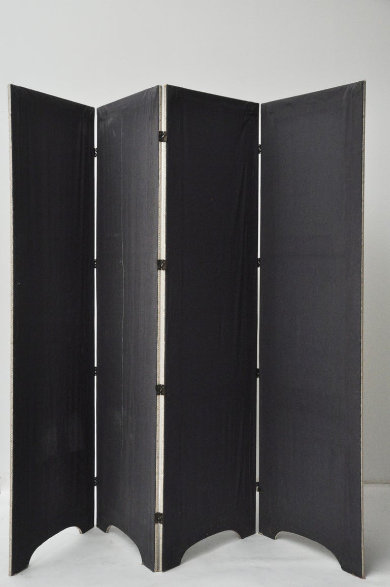 Hand Painted Canvas Screen at 1stDibs