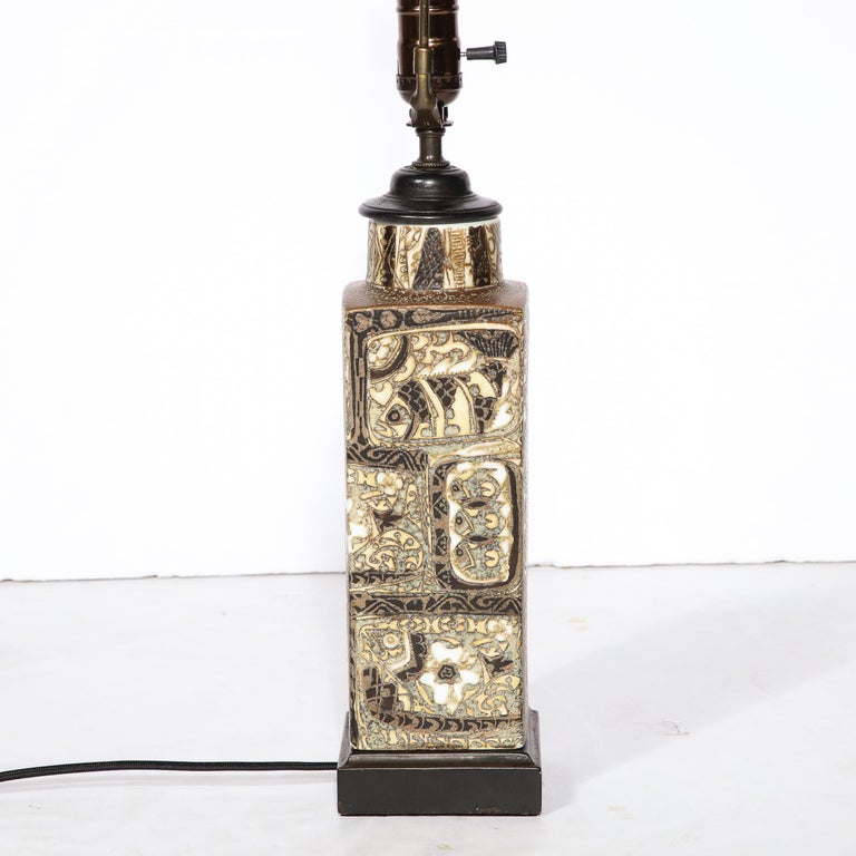 Hand Painted Ceramic Table Lamp with Oceanic Motifs by Royal Copenhagen ...