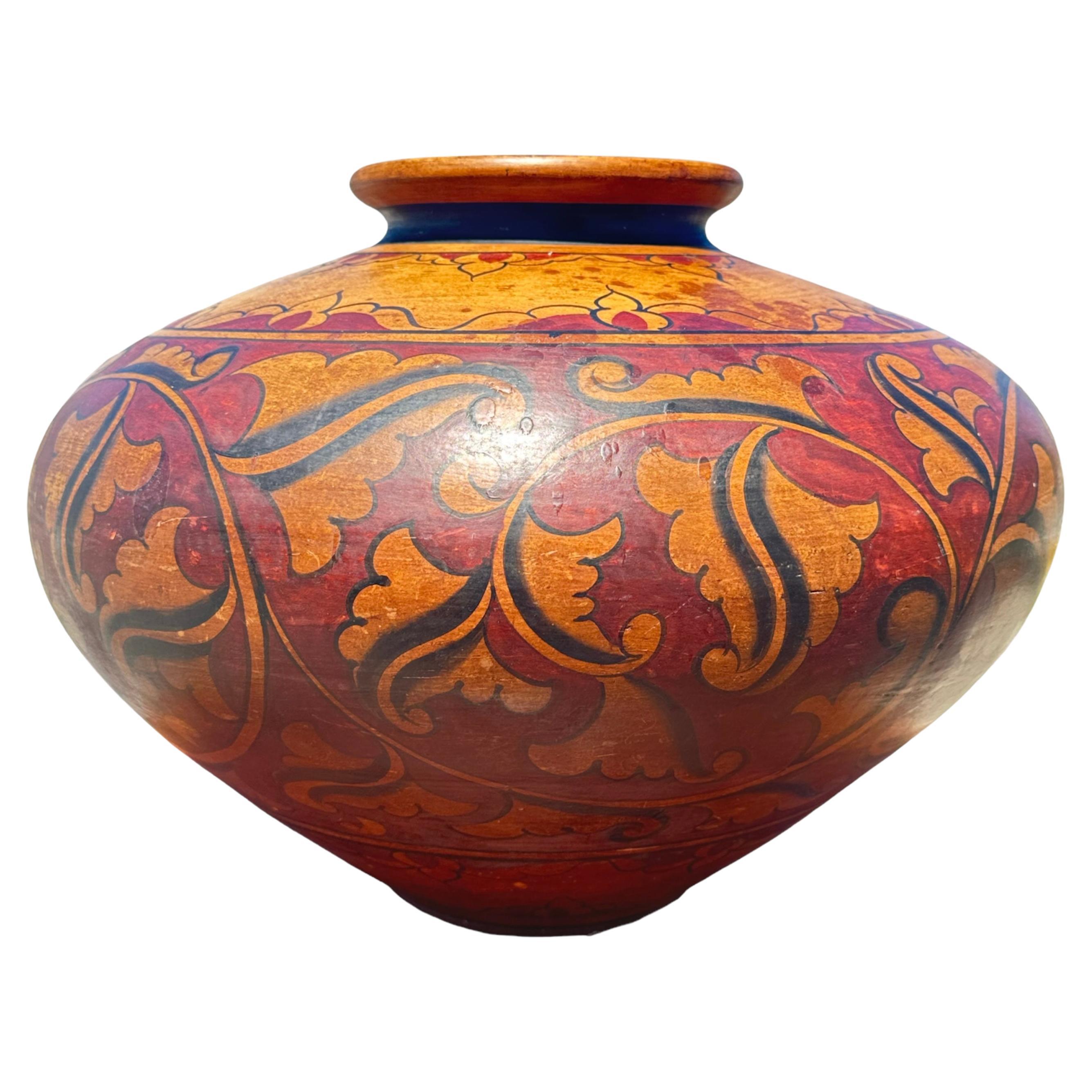 Vintage Clay Pot with Unique Original Painted Number Medium Size For ...