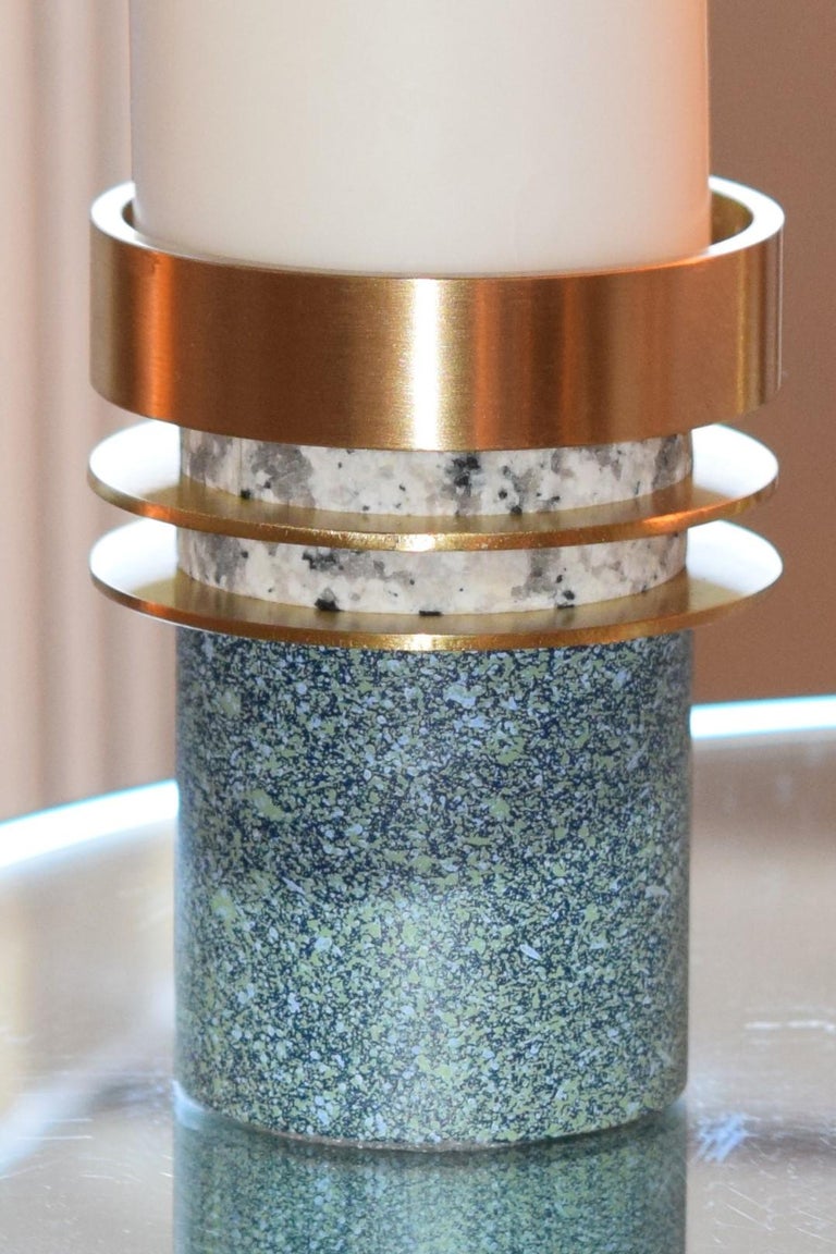 Hand Painted Eros Granite Candle Holder by French Designer Marine ...