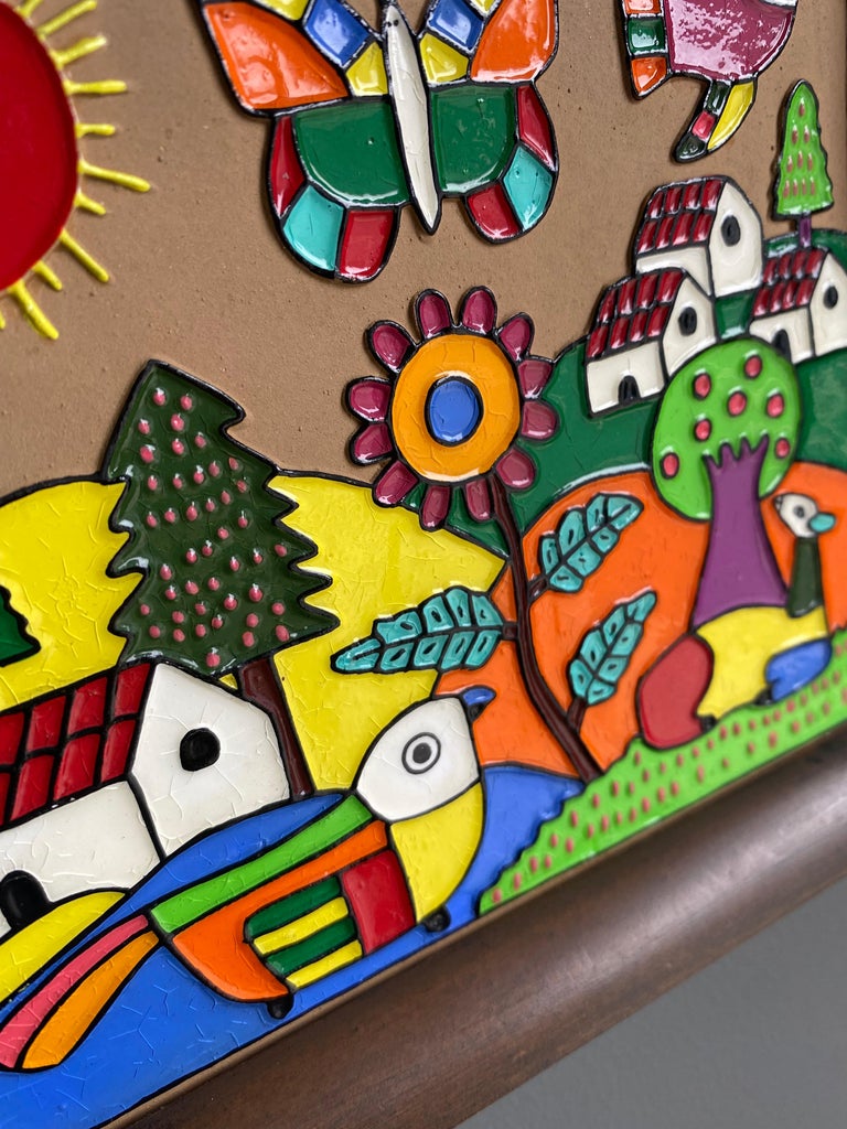 Hand Painted Folk Art, La Palma Salvador For Sale at 1stDibs Hand Painted Folk Art, La Palma Salvador For Sale at 1stDibs