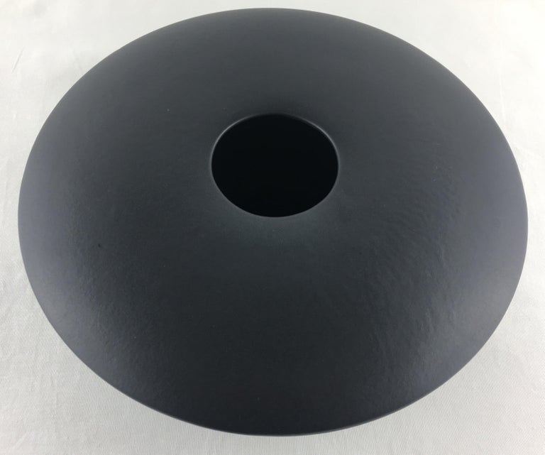 Unique Midcentury French Ceramic Black Matte Bowl Signed Saint Clement ...