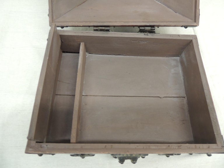 Indian Decorative Jewelry Box with Hand Forged Iron Details For Sale at ...