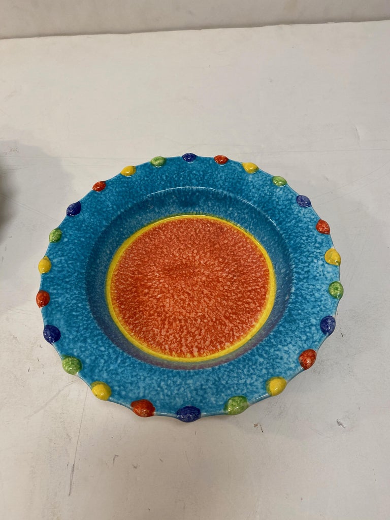 Hand Painted Italian Salad Plates, Set of 11 at 1stDibs