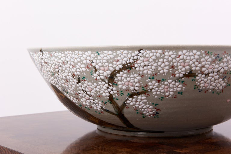 Hand Painted Japanese Ceramic Bowl, New For Sale at 1stDibs