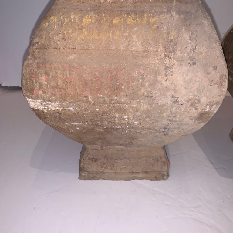 Hand Painted Lidded Weathered Vase, China, Contemporary For Sale at 1stDibs