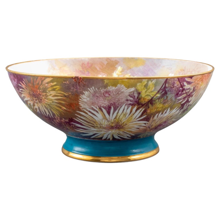 Hand Painted Limoges Porcelain Bowl For Sale at 1stDibs