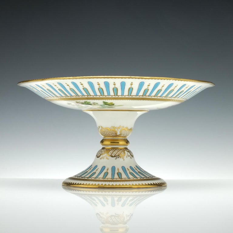 Hand Painted Minton Botanical Dessert Service, circa 1880 at 1stDibs