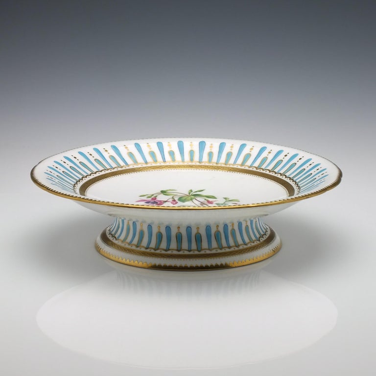 Hand Painted Minton Botanical Dessert Service, circa 1880 at 1stDibs