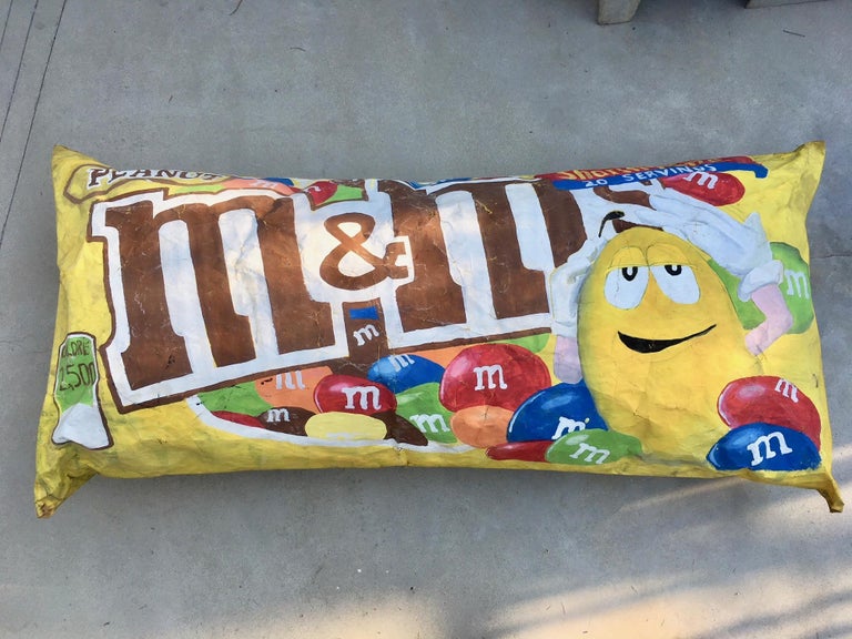 5 Foot Long Hand-Painted Peanut M&Ms Pop Art Bag For Sale at 1stDibs ...
