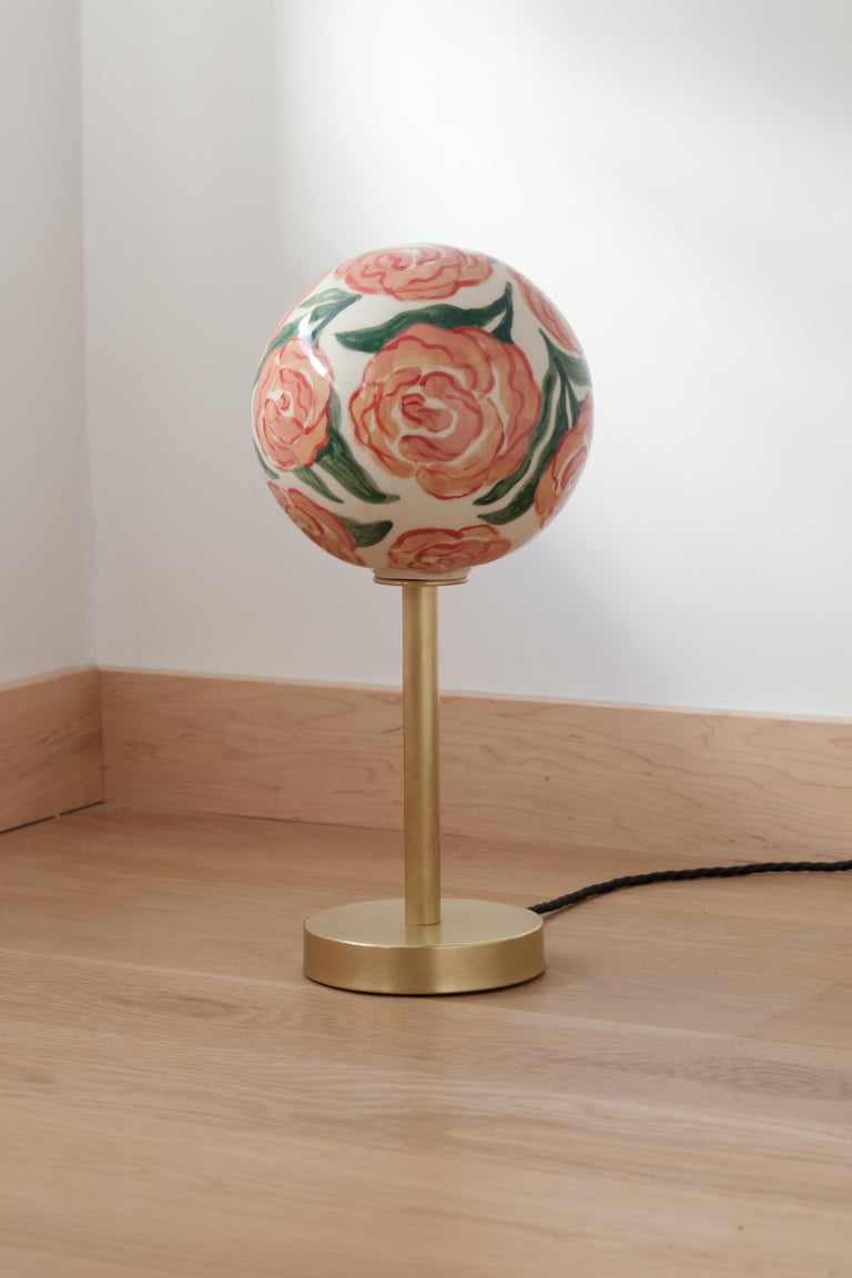 Hand Painted Porcelain and Brass Luminaires by Christopher Merchant for ...