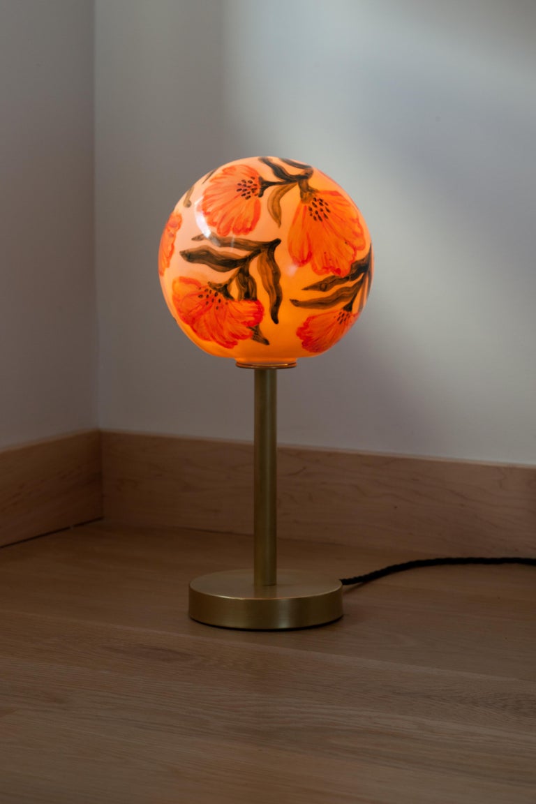 Hand Painted Porcelain and Brass Luminaires by Christopher Merchant for ...