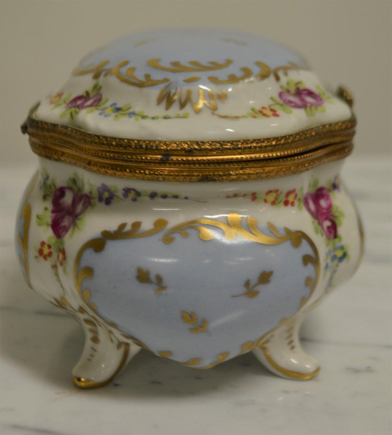 Hand Painted Porcelain Jewelry Box Made in France for Saks NY in 1907 ...