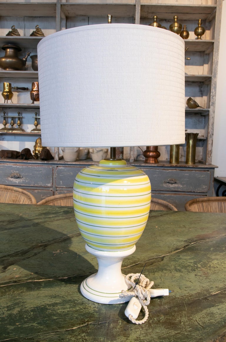 Hand Painted Porcelain Table Lamp For Sale at 1stDibs