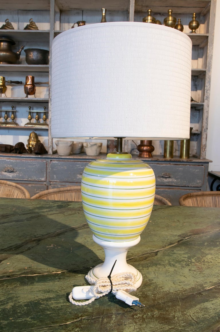 Hand Painted Porcelain Table Lamp For Sale at 1stDibs