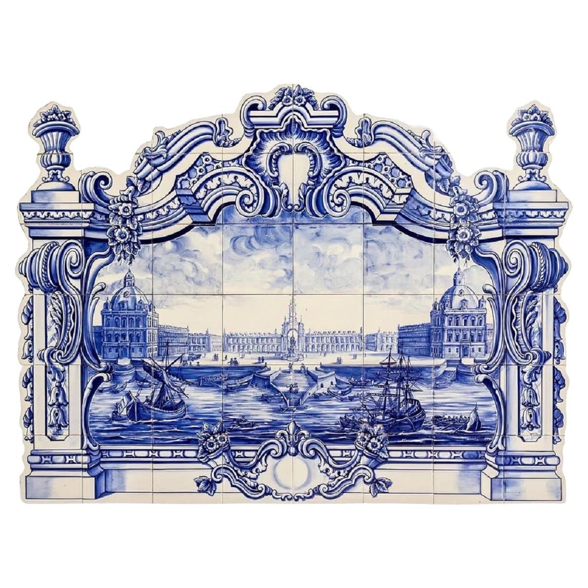 Azulejos Portuguese Hand Painted Tile Mural "Lisbon, Portugal" Signed ...