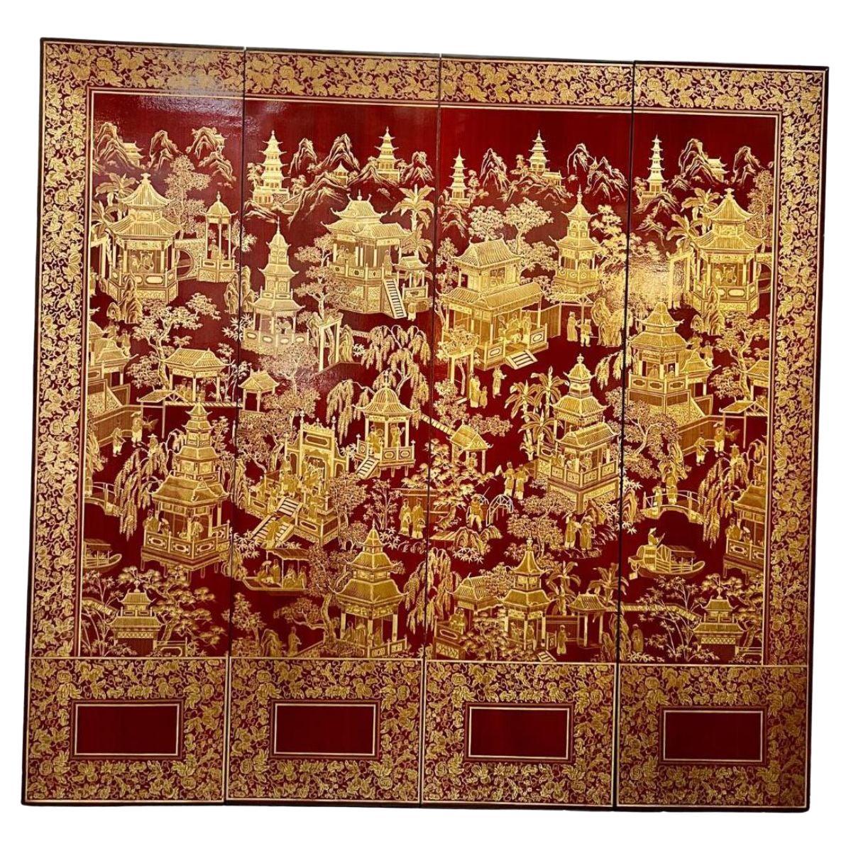 19th Century Hand Painted Fire Screen For Sale at 1stDibs