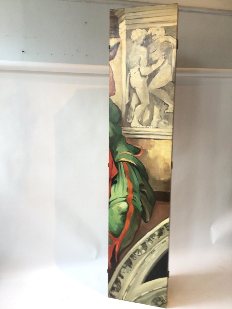 Hand Painted Screen of Classical Figures For Sale at 1stDibs