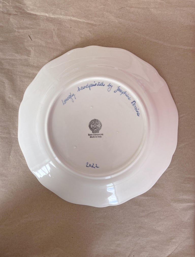 Hand Painted Tarot Inspired Ceramic Plate: The Lovers For Sale at 1stDibs