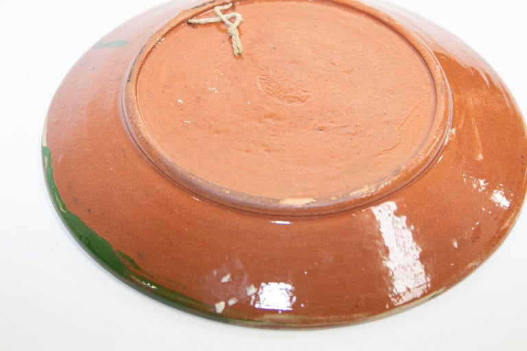Hand-Painted Terra Cotta Vintage Danish Pottery Decorative Plate For ...