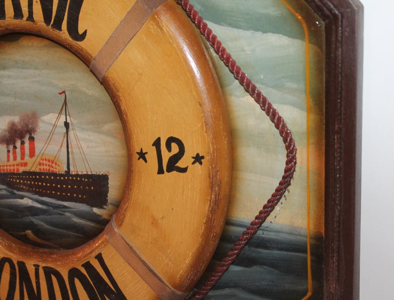 Hand Painted Titanic Trade Sign, 1912 at 1stDibs