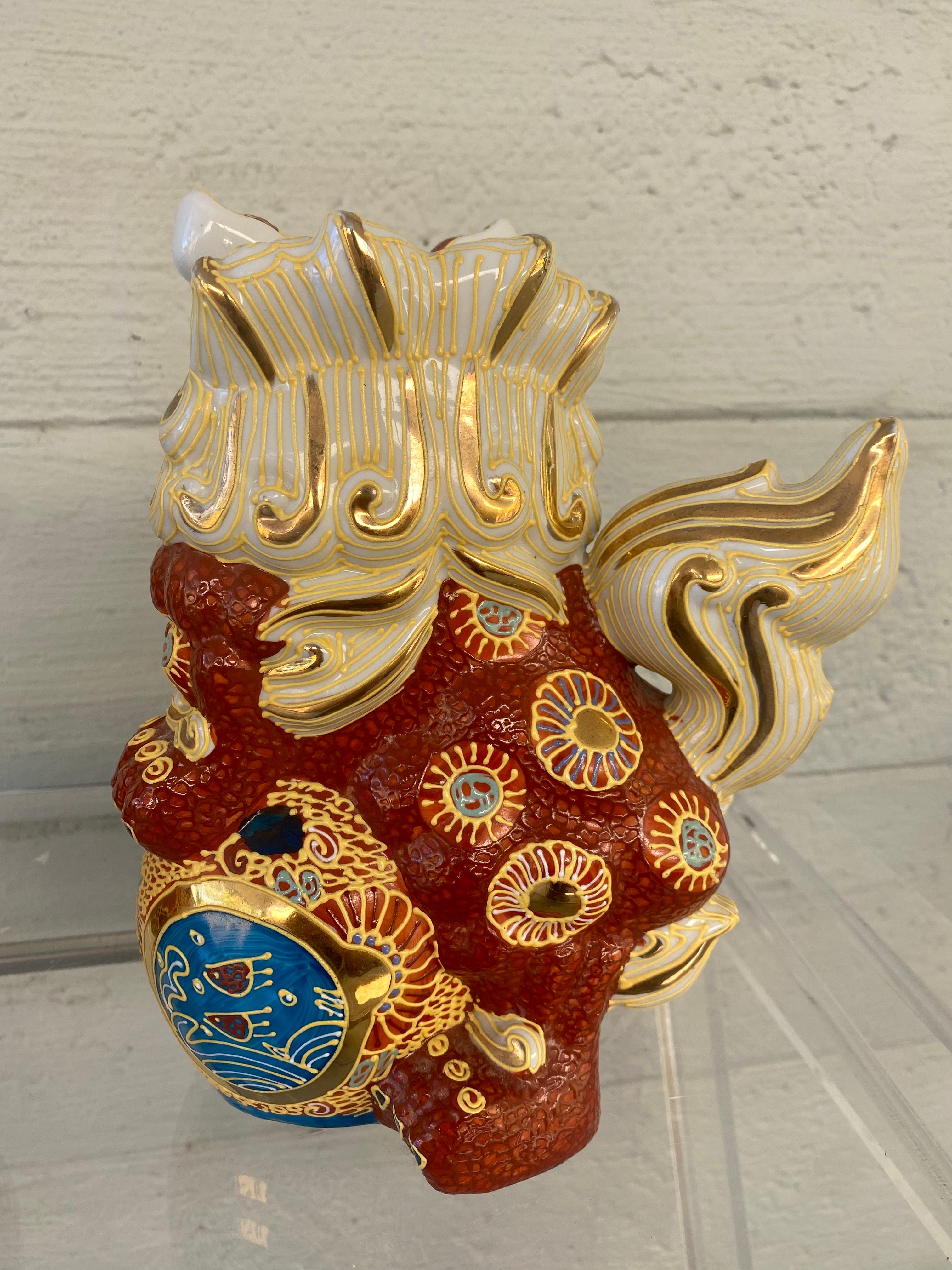 Hand Painted Vintage Porcelain Foo Dogs For Sale at 1stDibs | hands foo ...