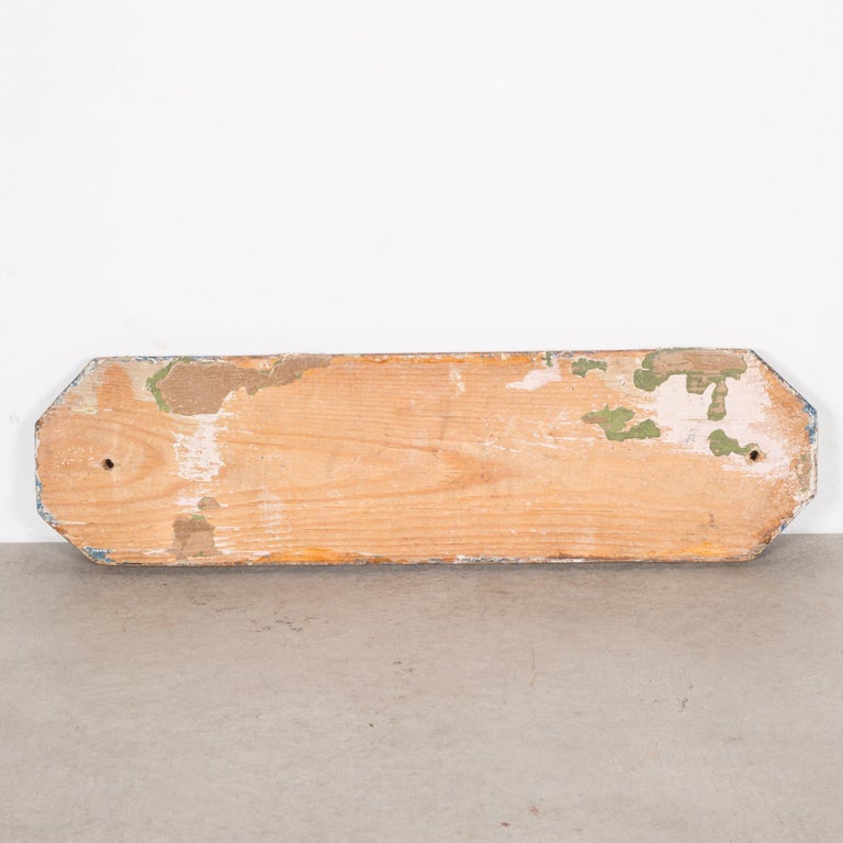 Hand Painted Wooden Private Sign, circa 1920 For Sale at 1stDibs