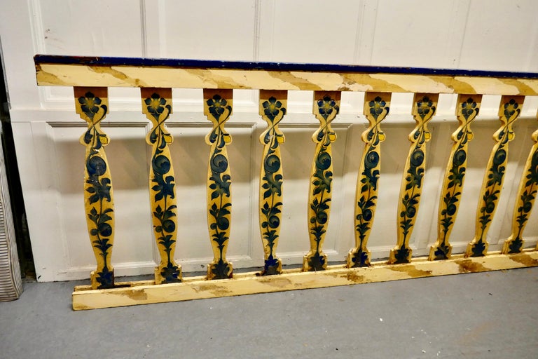 Hand Painted Wooden Railings from a Fair Ground For Sale at 1stDibs