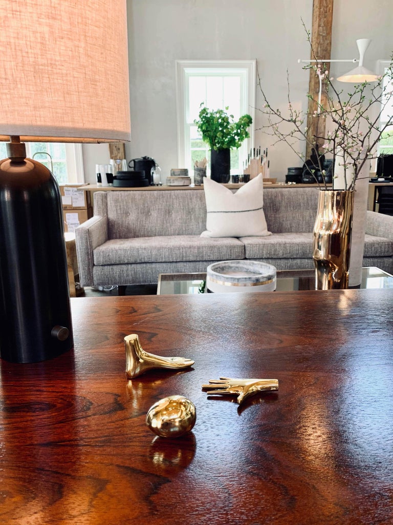 Hand Paperweight in Brass by Carl Aubock For Sale at 1stDibs