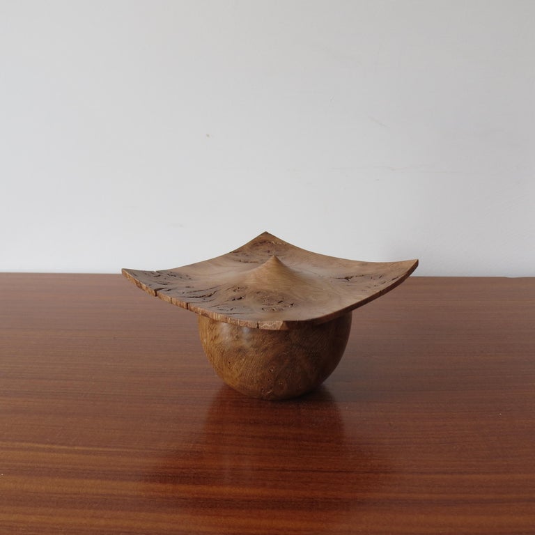 Hand Produced Burr Oak Wooden Turned Lidded Pot Japanese Style For Sale ...