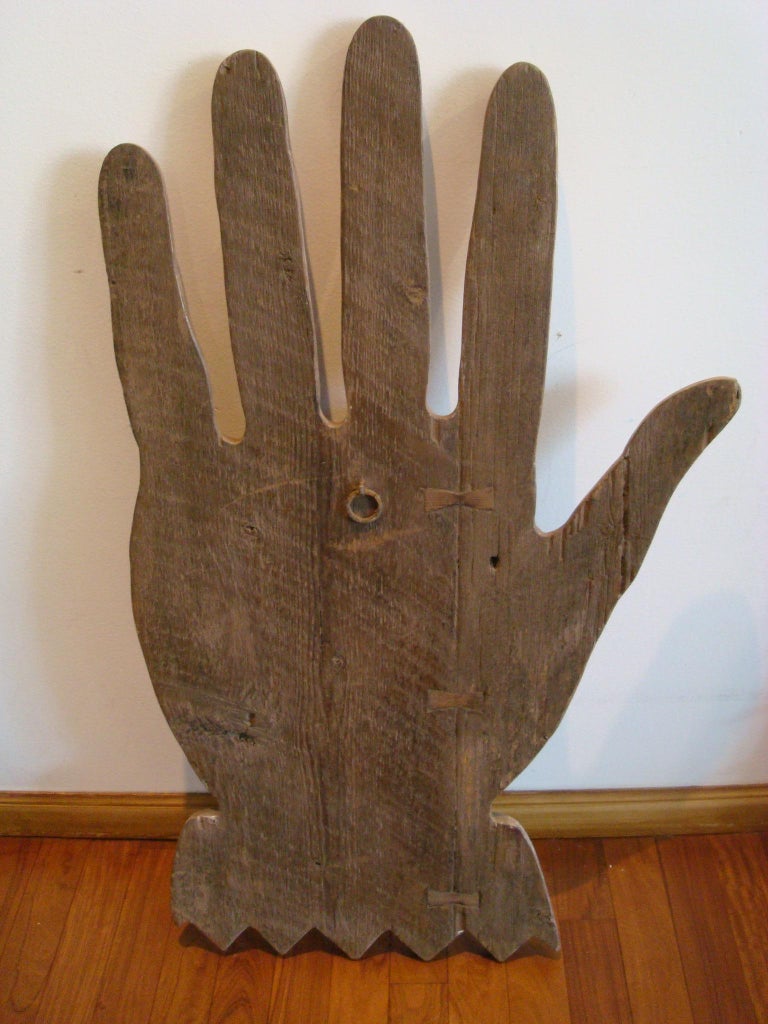 Hand Reading / Palmistry Folk Art Wooden Sign, 1900s at 1stDibs