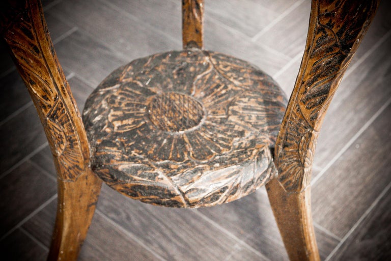 Hand Scraped and Hand Carved 1920s Liberty's London Side Table For Sale ...