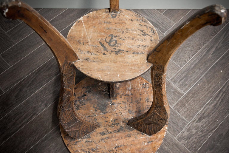 Hand Scraped and Hand Carved 1920s Liberty's London Side Table For Sale ...