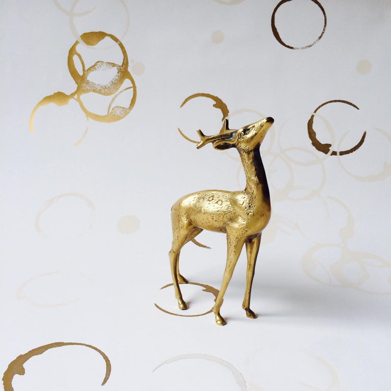 Hand-Screened Dinner Party Wallpaper in Champagne Colorway Sample For ...