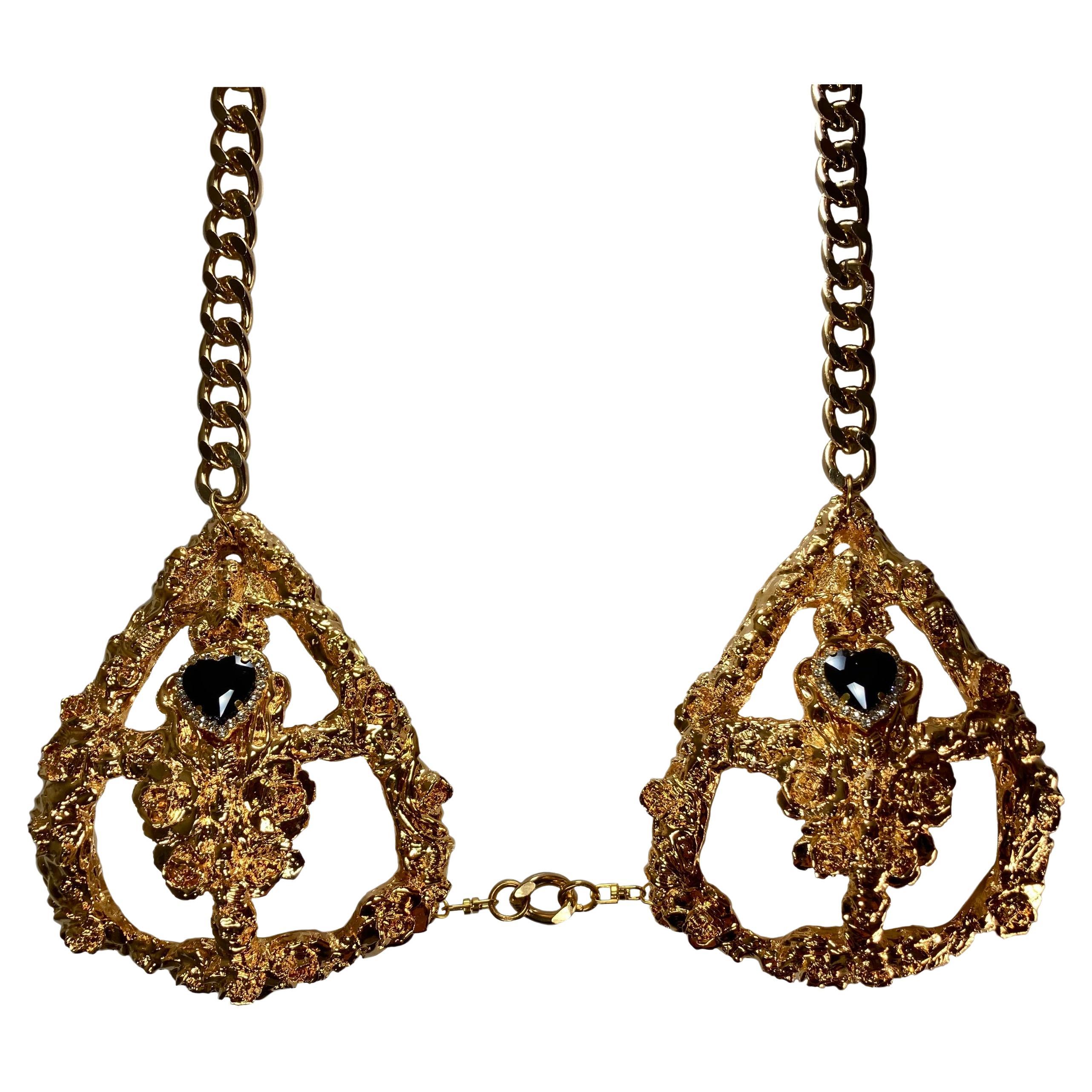 Crossed Bra: Hand-Sculpted Lingerie in 24K Gold by Angelis Blade ...