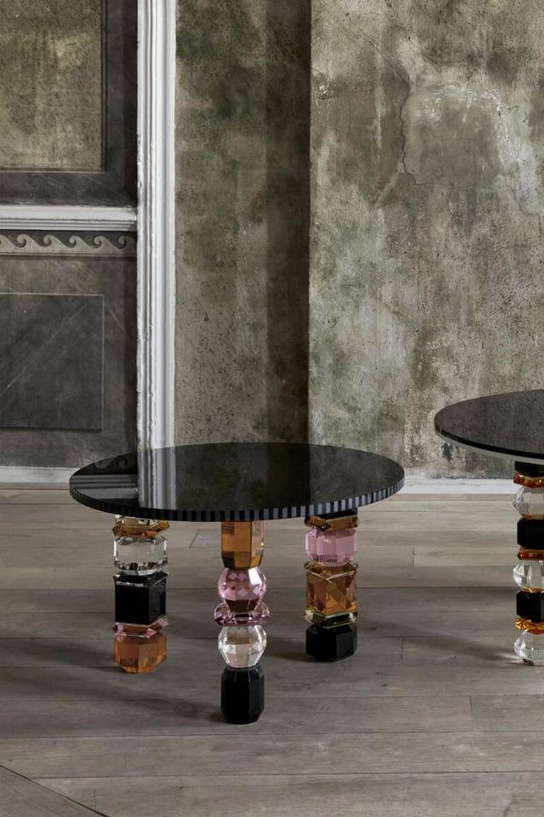 Hand-Sculpted Detroit Contemporary Crystal Table For Sale at 1stDibs