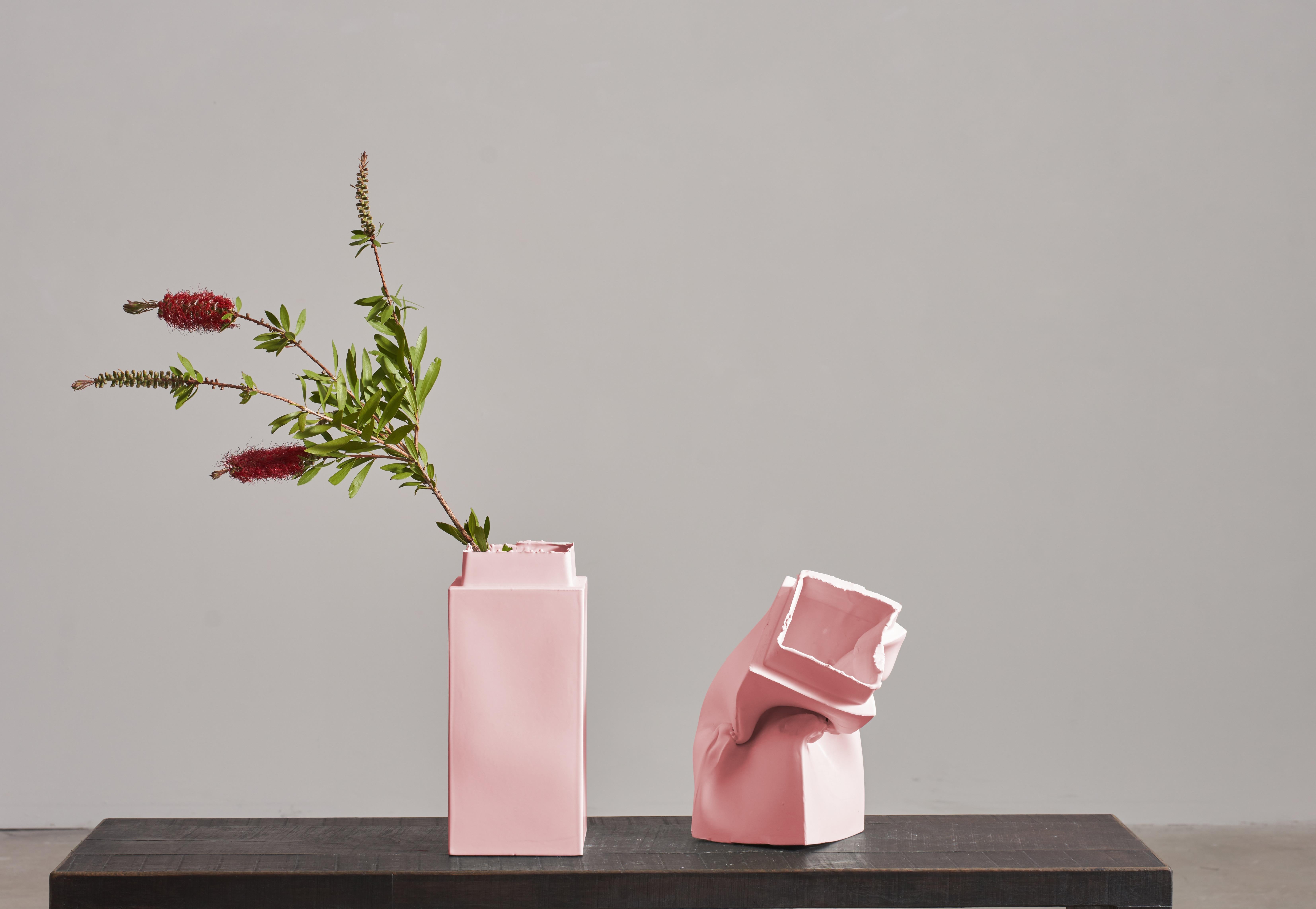 Yellow Italian ceramic vases by Jenna Basso Pietrobon For Sale at 1stDibs