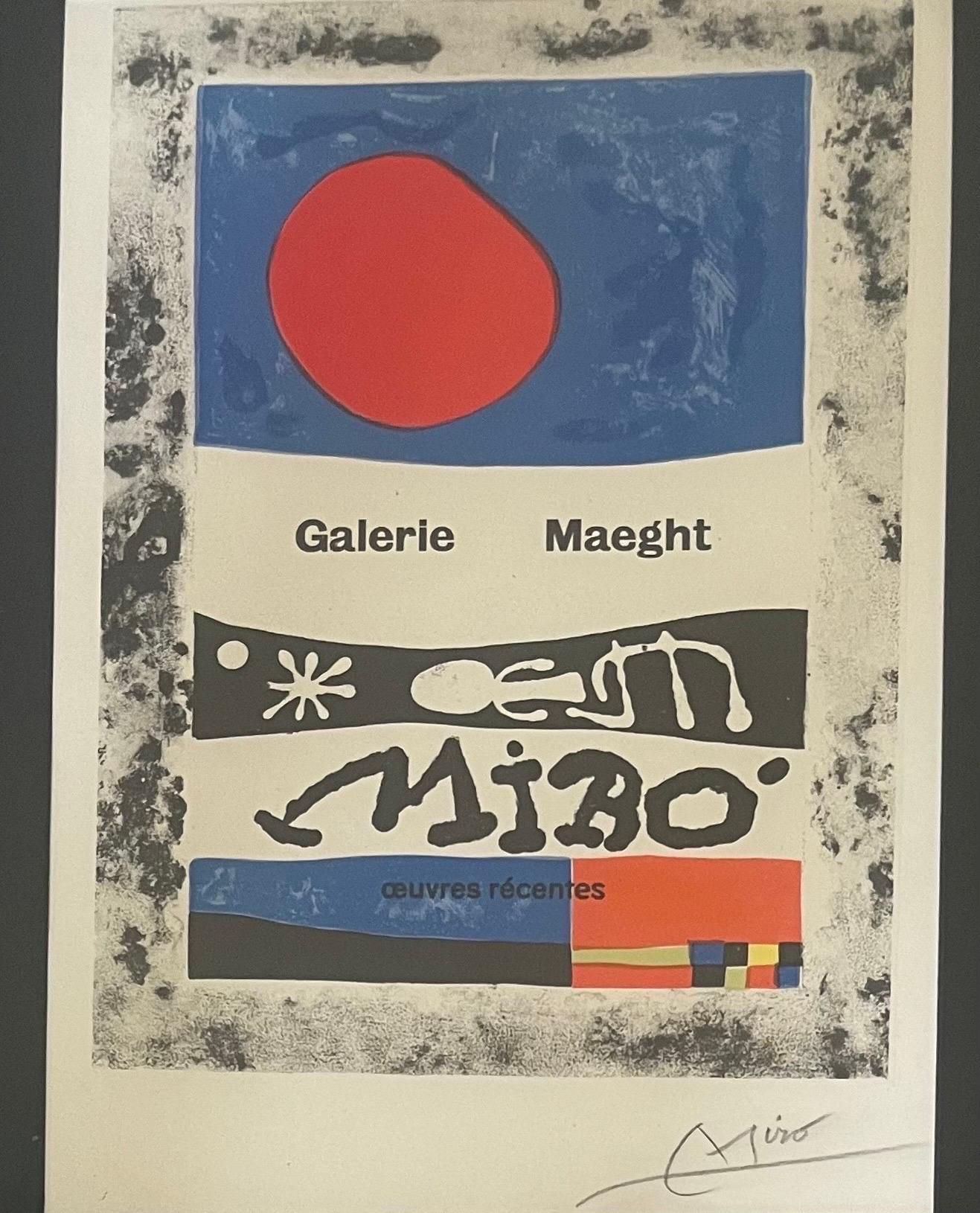 Hand Signed "Galerie Maeght" Lithograph Poster by Joan Miro at 1stDibs ...