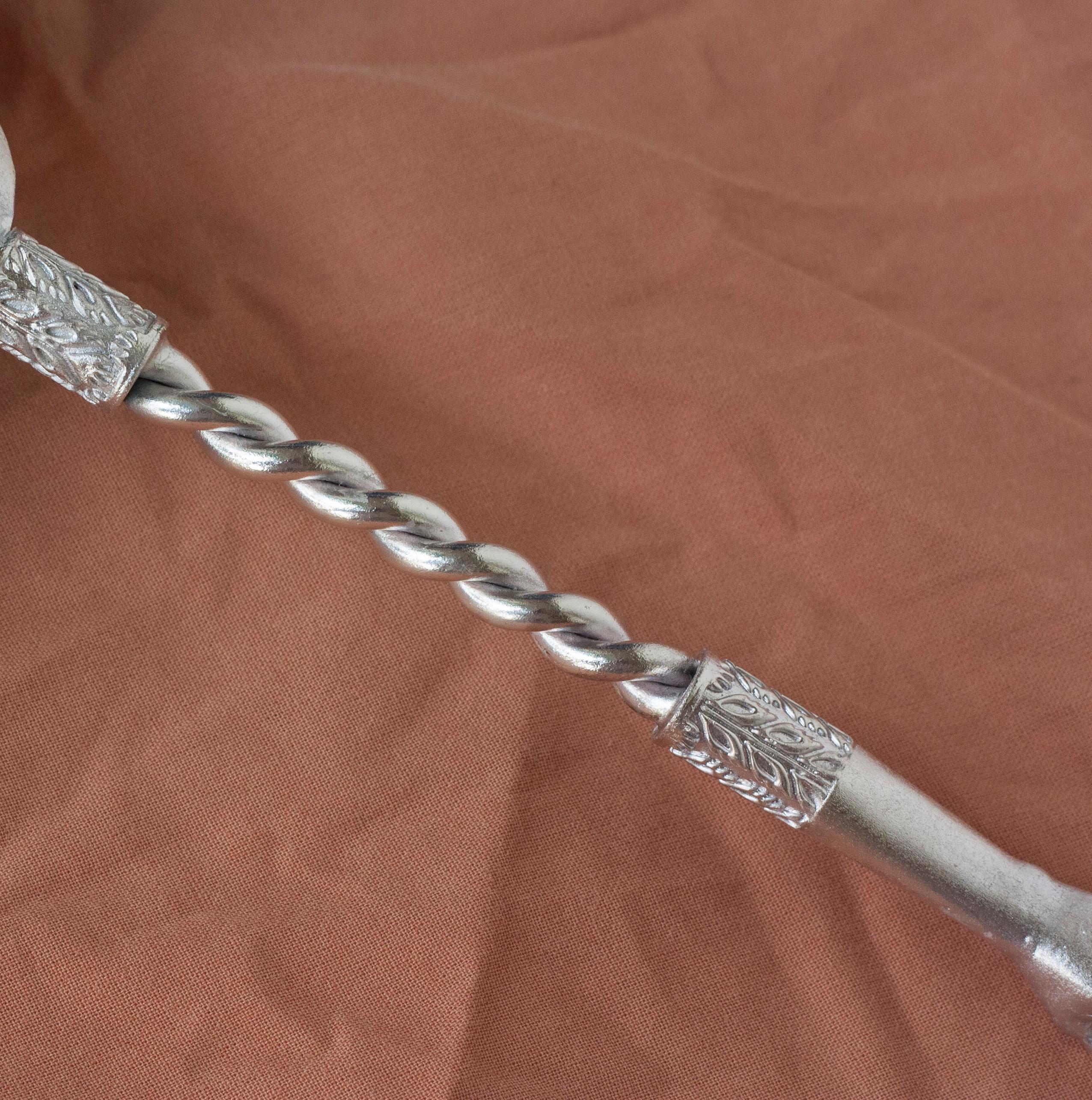 Golden Plated Hand Tea Spoon Handcrafted Natalia Criado For Sale at 1stDibs