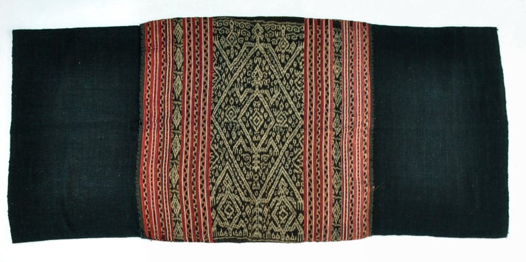 Hand-Spun Natural Dye Cotton Ikat Tube Skirt, Manlea, Timor, Mid-20th ...