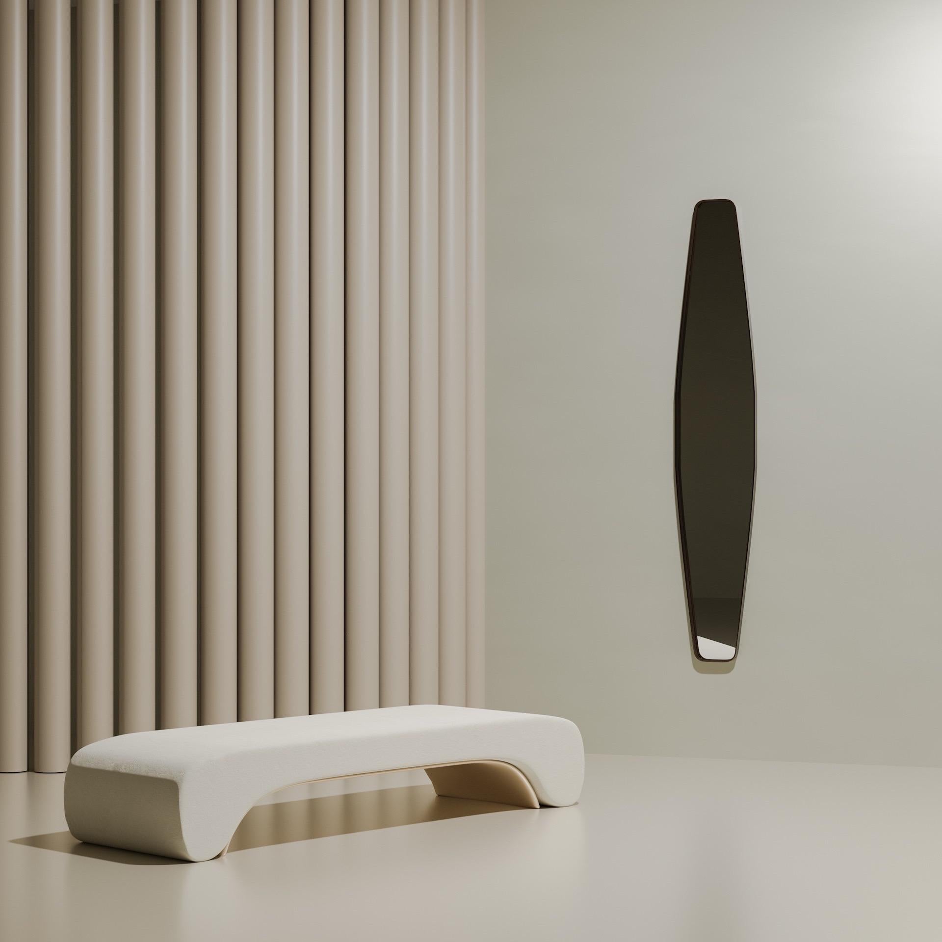 Hand Textured Pigmented Cement and Patinated Copper Finish Design Bench ...