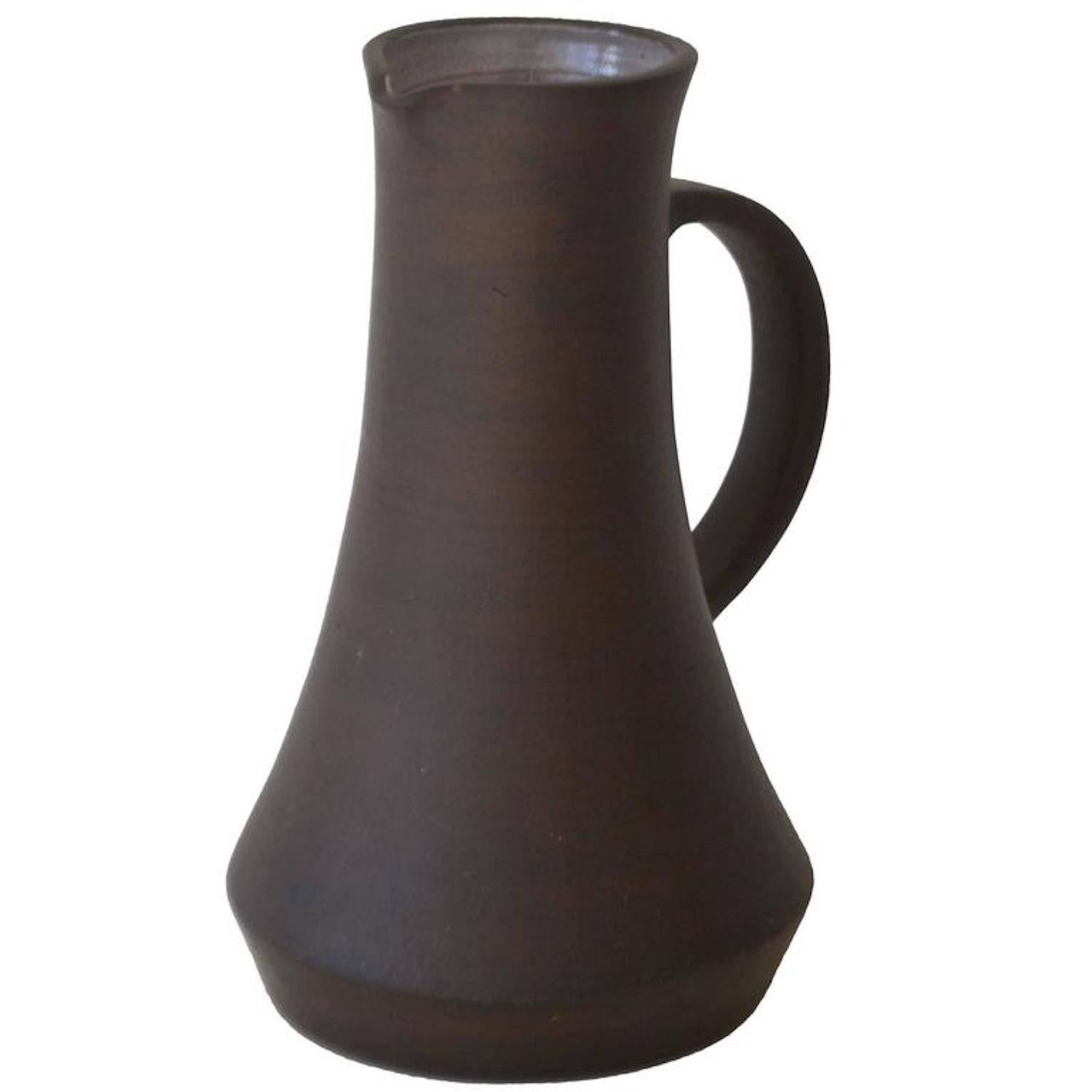 Hand Thrown Ceramic Pitcher For Sale at 1stDibs
