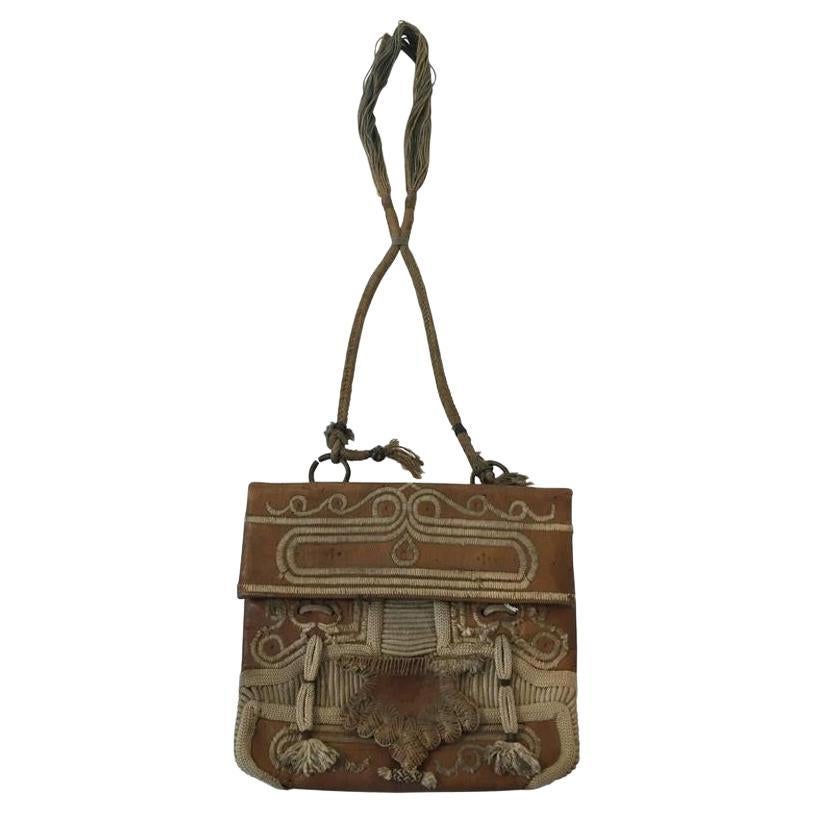 Antique Moroccan Hand Tooled Leather Berber Tribal Handbag For Sale at ...