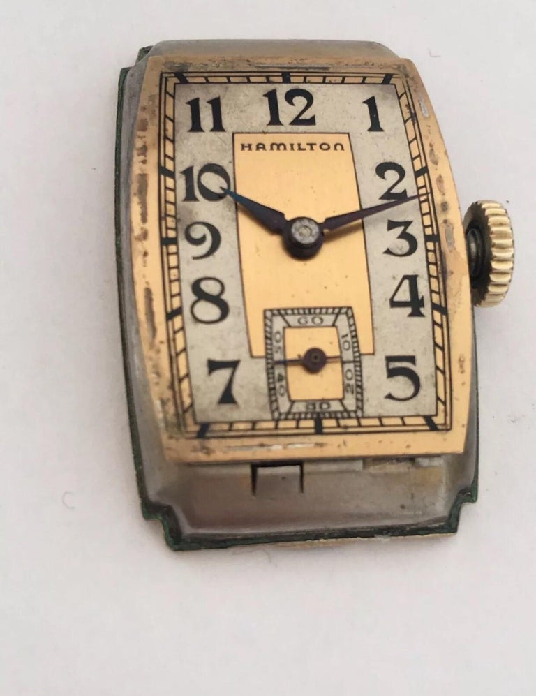 Hand-Winding 14 Karat Gold Filled 1950s Vintage Hamilton Wristwatch at ...